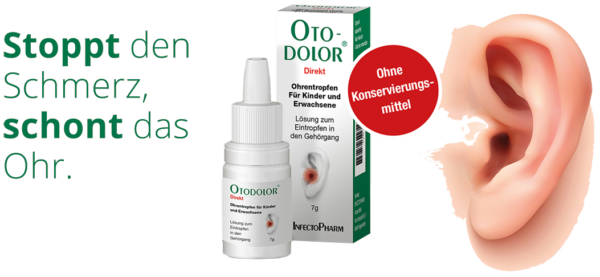 Sanfte Ohrentropfen zur Linderung von Ohrenschmerzen